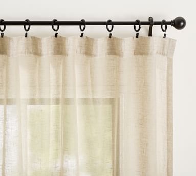 OPEN BOX: Emery Linen Sheer Curtain | Pottery Barn