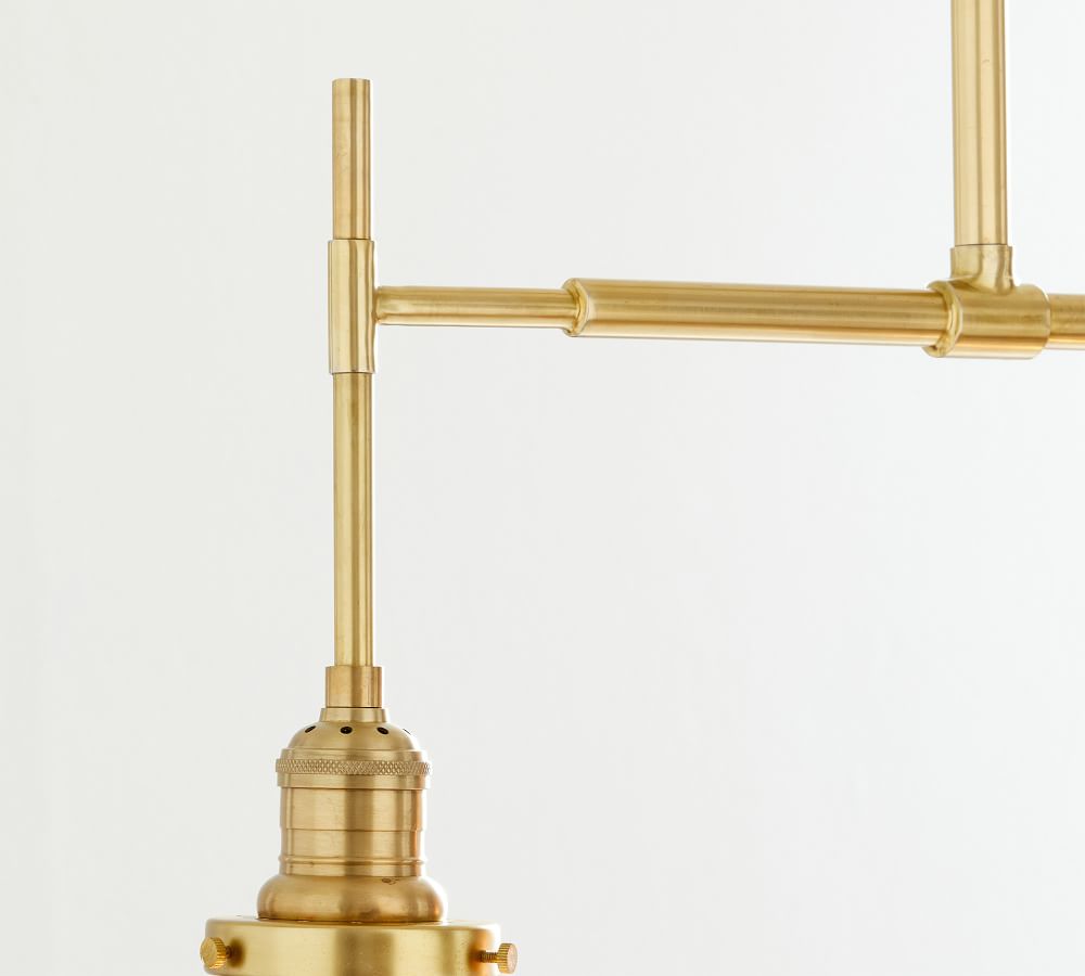 Schoolhouse Clear Glass Linear Chandelier | Pottery Barn