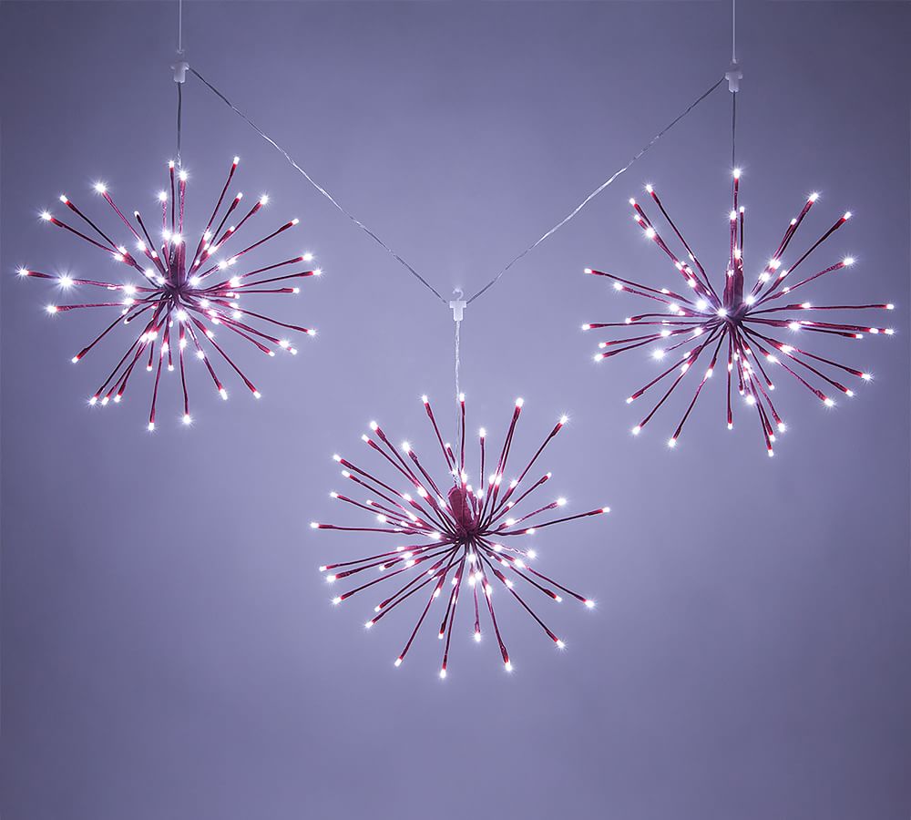 Starburst Lit LED Hanging Branches - Set of 3 | Pottery Barn