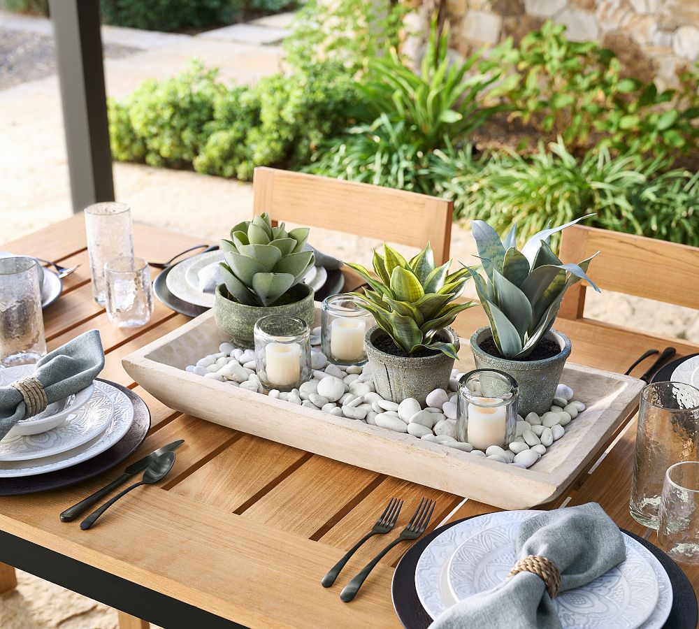 Rediscovered Natural Handcrafted Wooden Candle Trays | Pottery Barn