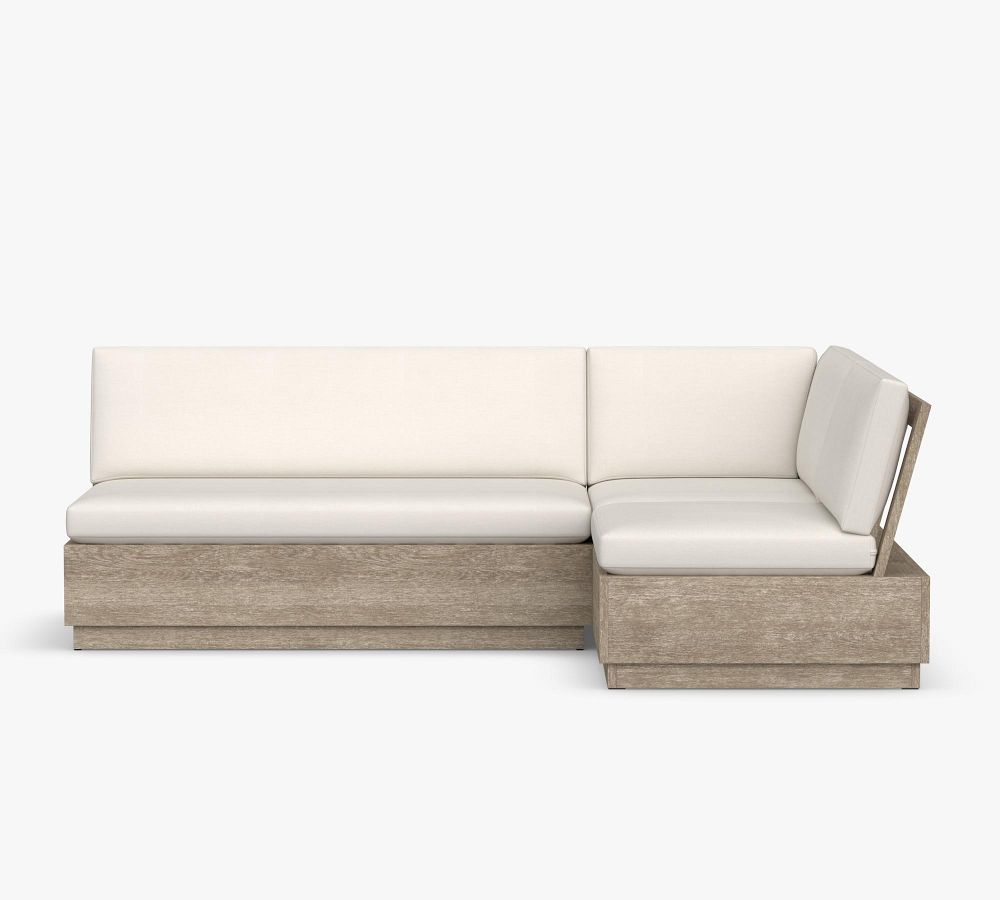 Indio FSC® Eucalyptus Modern Platform 3-Piece Sectional Set | Pottery Barn