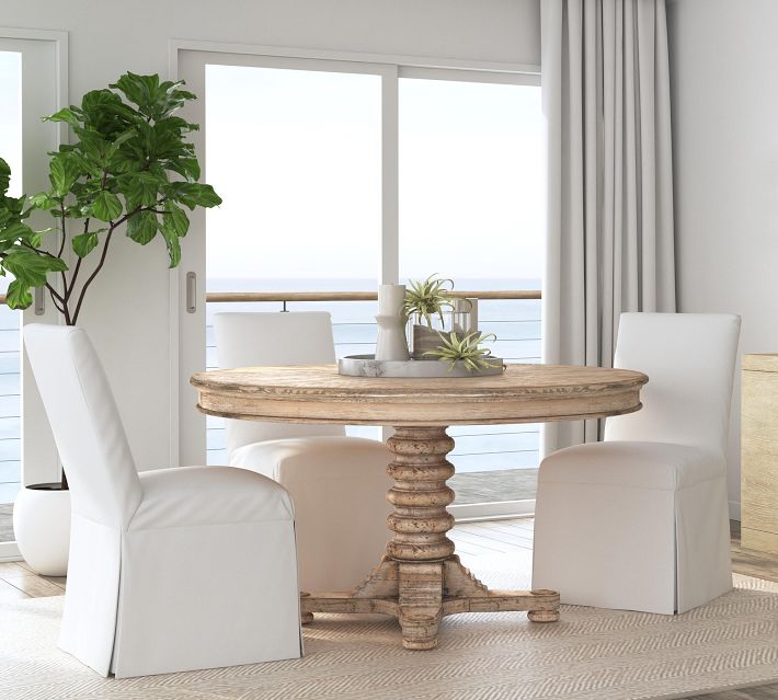 Carter Round Reclaimed Pine Dining Table | Pottery Barn