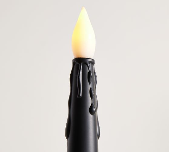 OPEN BOX: Floating Candle String Lights - Black | Pottery Barn