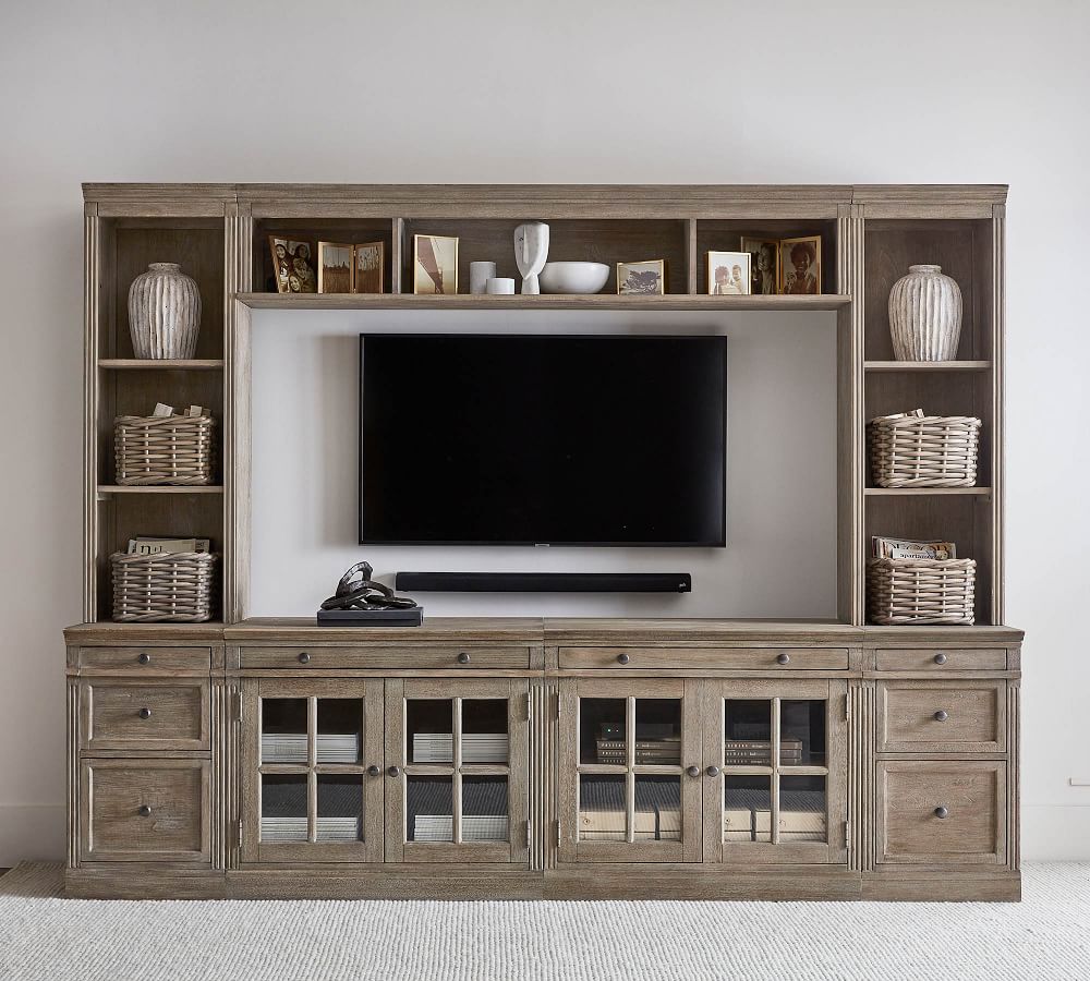 Livingston 7-Piece Entertainment Center | Pottery Barn