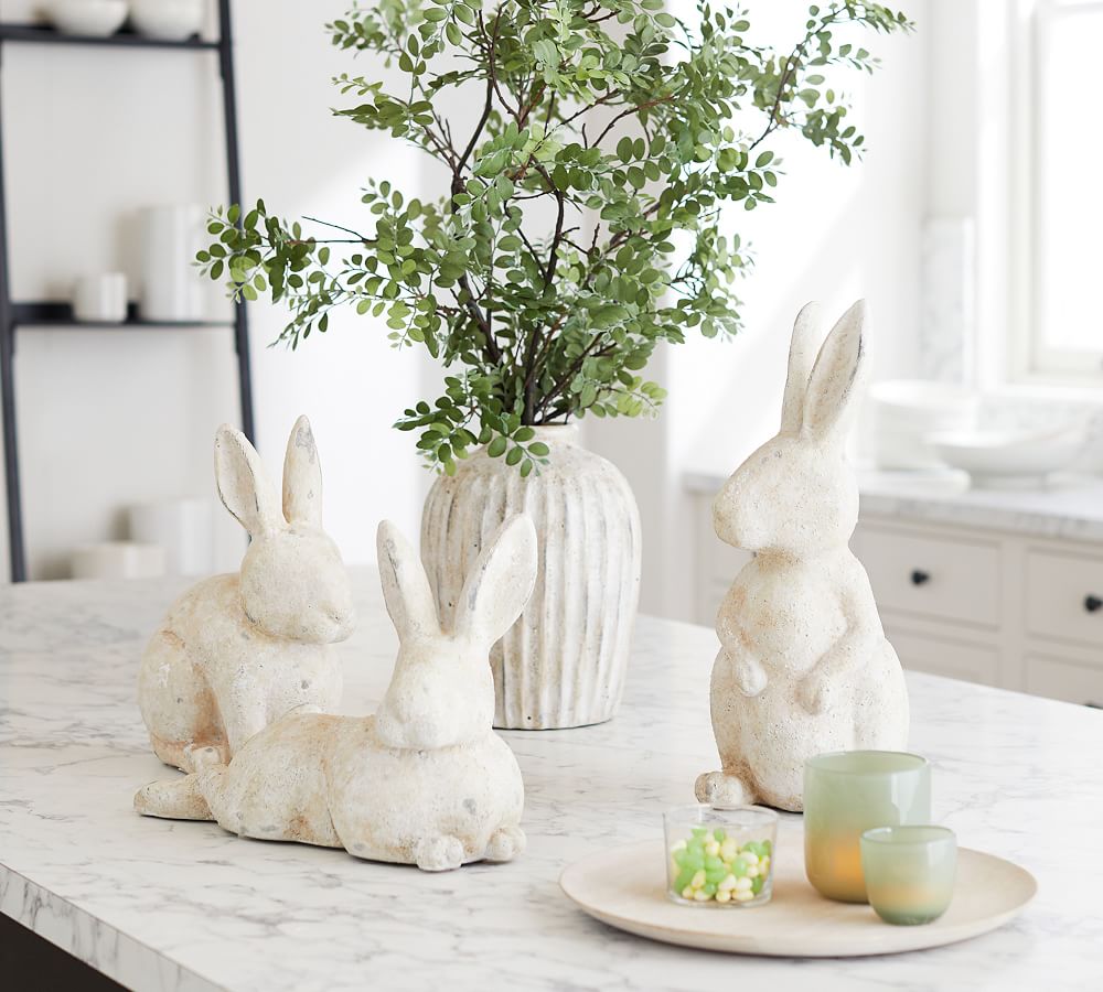 Handcrafted Terracotta Bunny Sculptures | Pottery Barn
