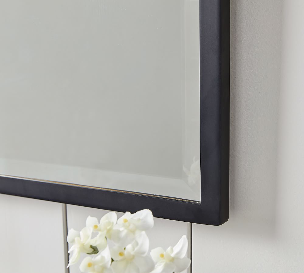 Kensington Rectangular Slim Mirror with D-Ring Mount | Pottery Barn