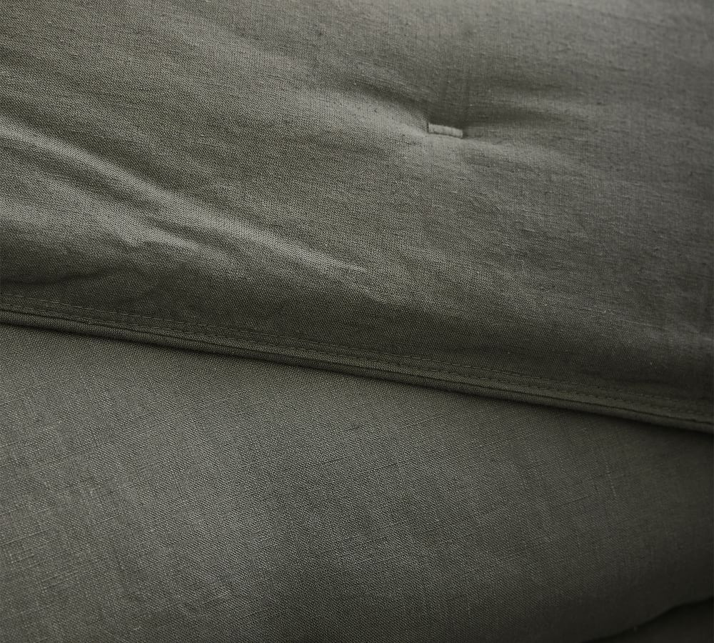 Belgian Flax Linen Comforter - White | Pottery Barn