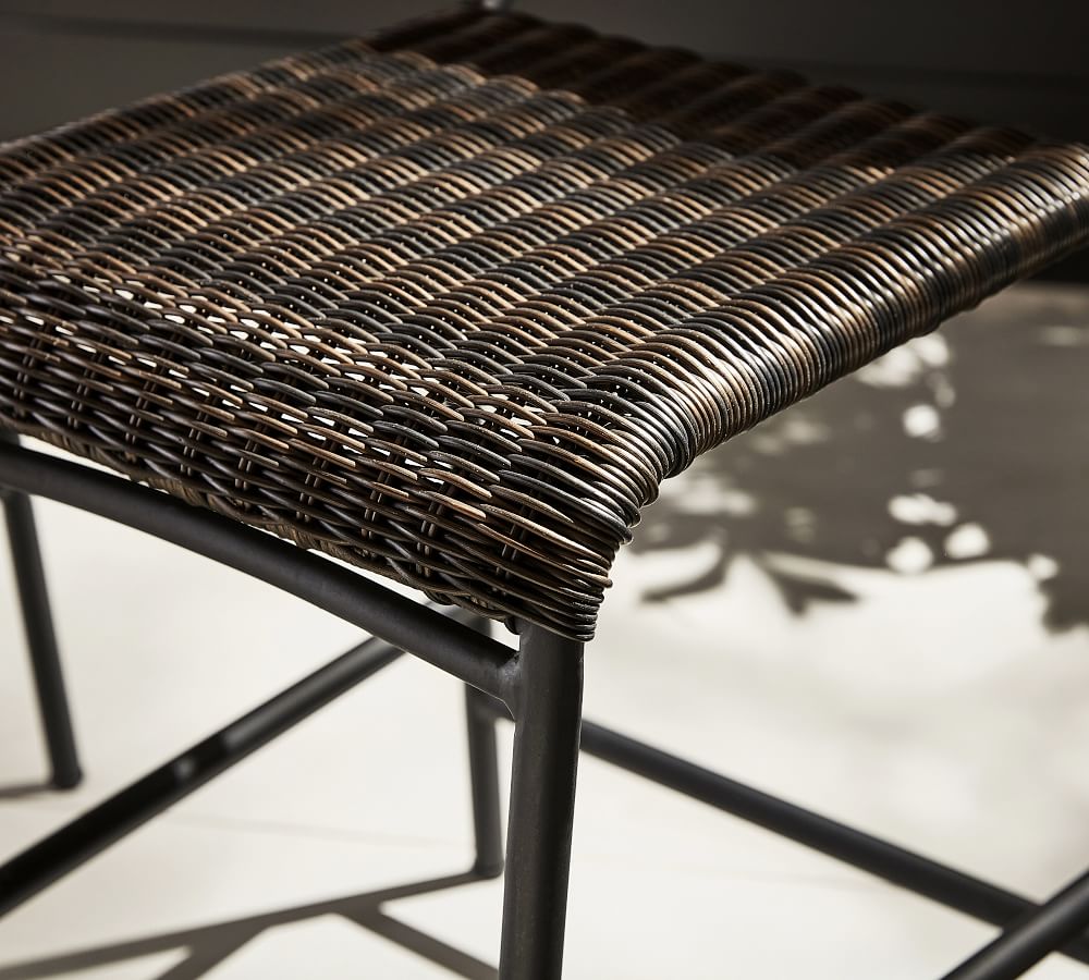 Tulum Wicker Counter Stool | Pottery Barn