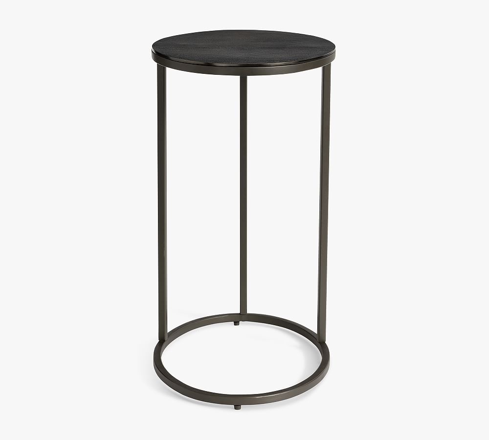 Duke Oval Metal C-Table | Pottery Barn