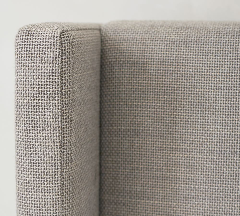 Jake Upholstered Platform Bed with Metal Legs | Pottery Barn