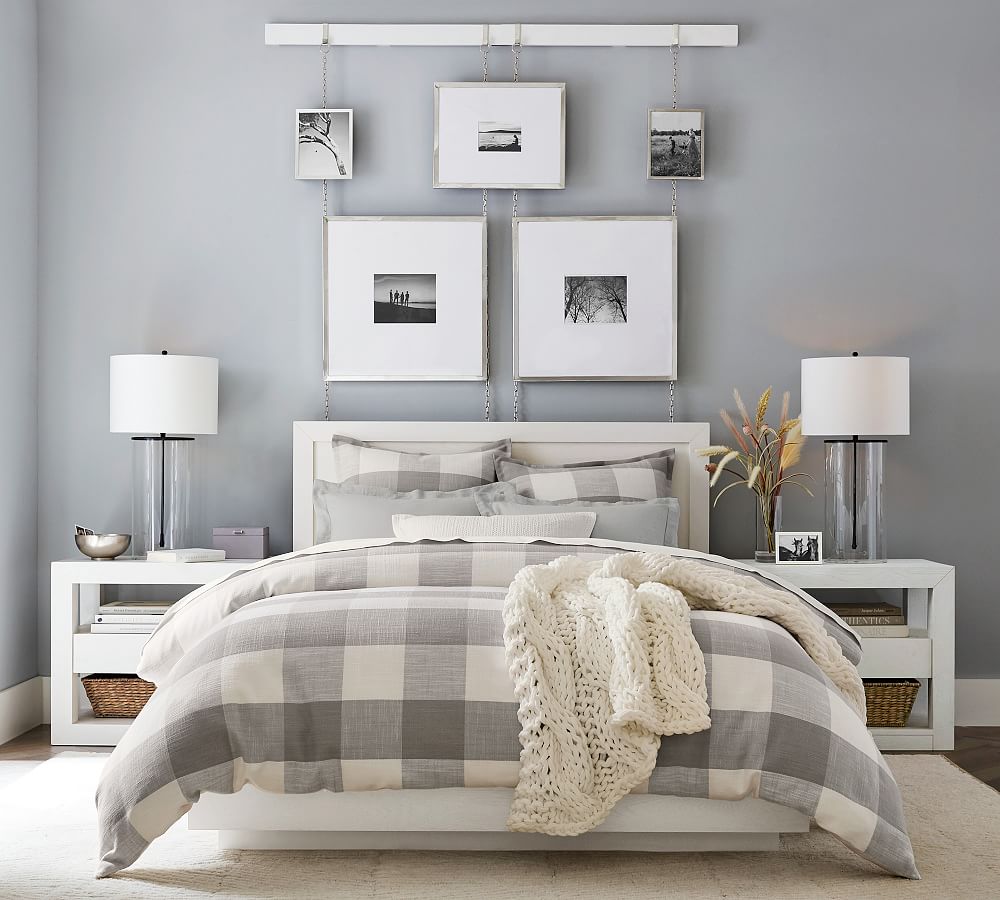 Charcoal Bryce Buffalo Check Patterned Duvet Cover & Sham | Pottery Barn