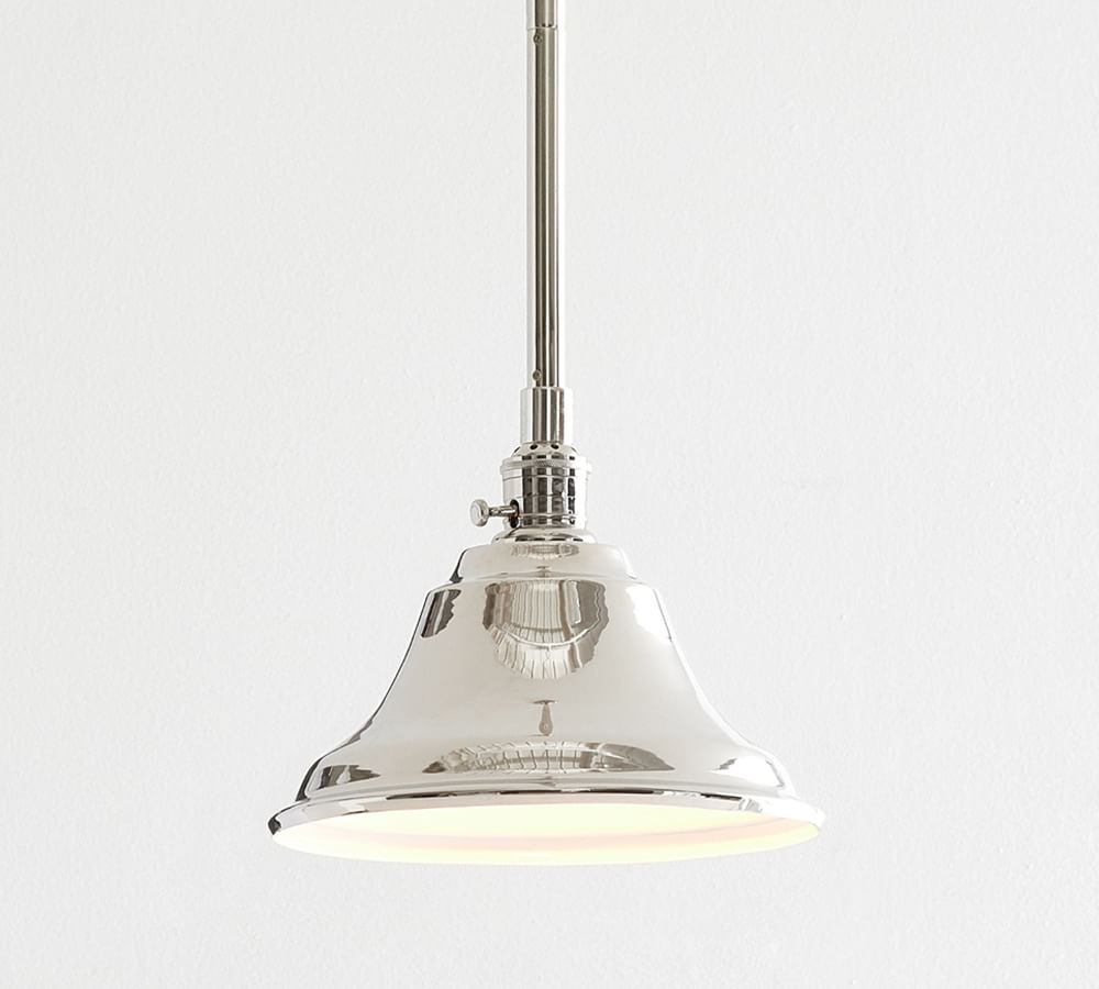 Curved Metal Bell Pole Pendant | Pottery Barn