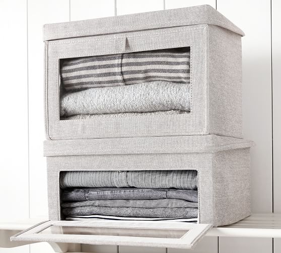 Drop Front Closet Bins | Pottery Barn