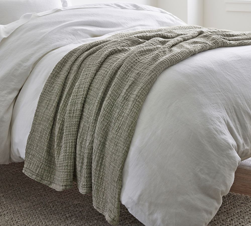 Cloud Linen Blanket | Pottery Barn