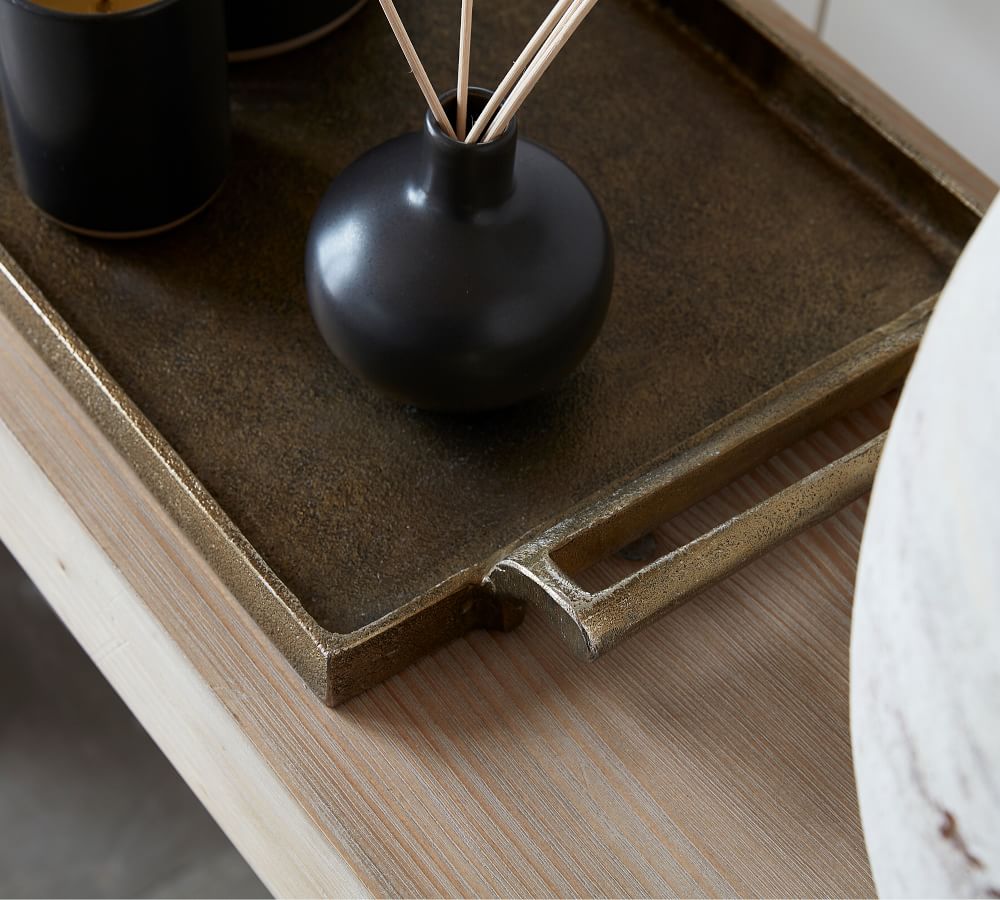 Long Metal Decorative Tray | Pottery Barn