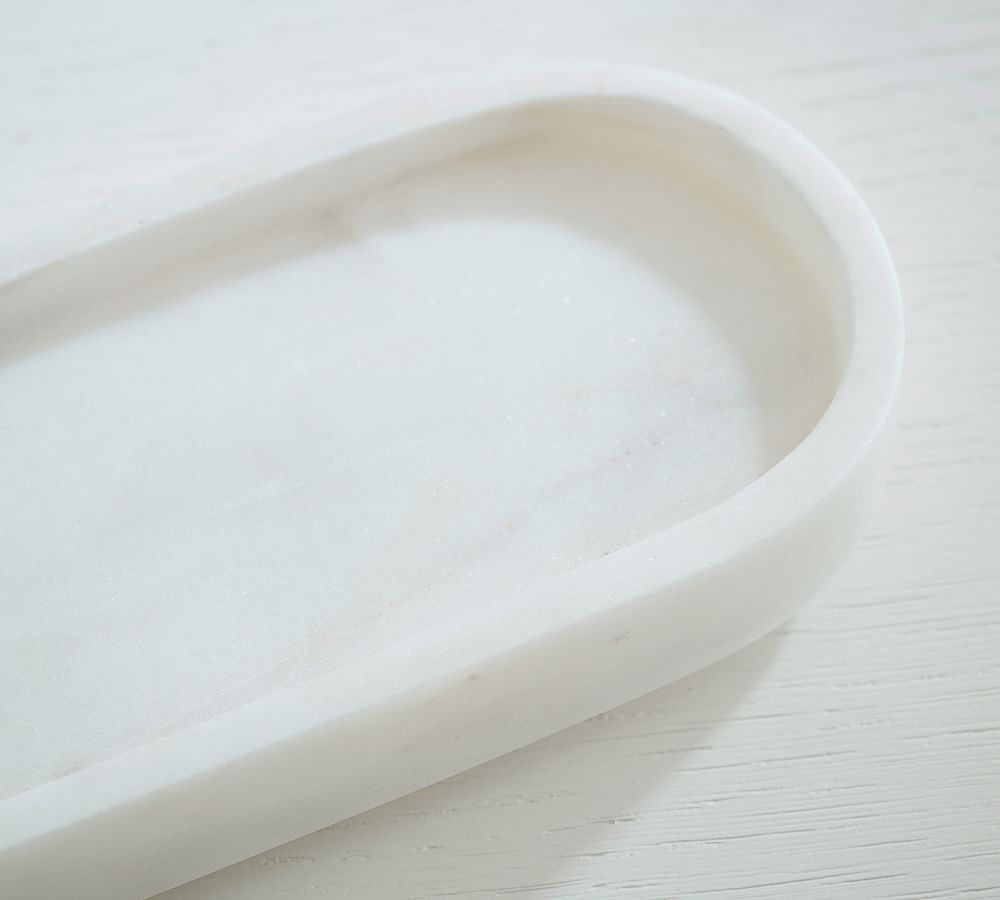 Marble Desk Accessory - Oval Tray | Pottery Barn
