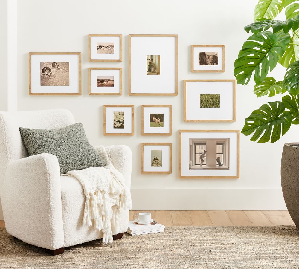 Multi-Mat Wood Gallery Assorted Frames - Set of 10 | Pottery Barn