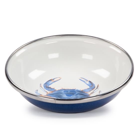 Golden Rabbit Blue Crab Enamel Collection | Pottery Barn
