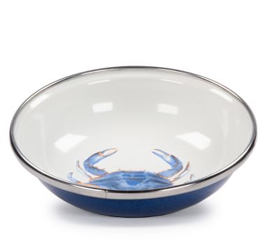 Golden Rabbit Blue Crab Enamel Collection | Pottery Barn