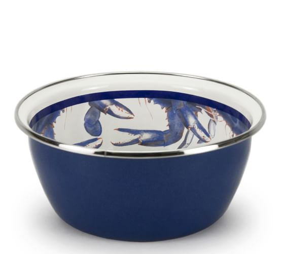 Golden Rabbit Blue Crab Enamel Collection | Pottery Barn