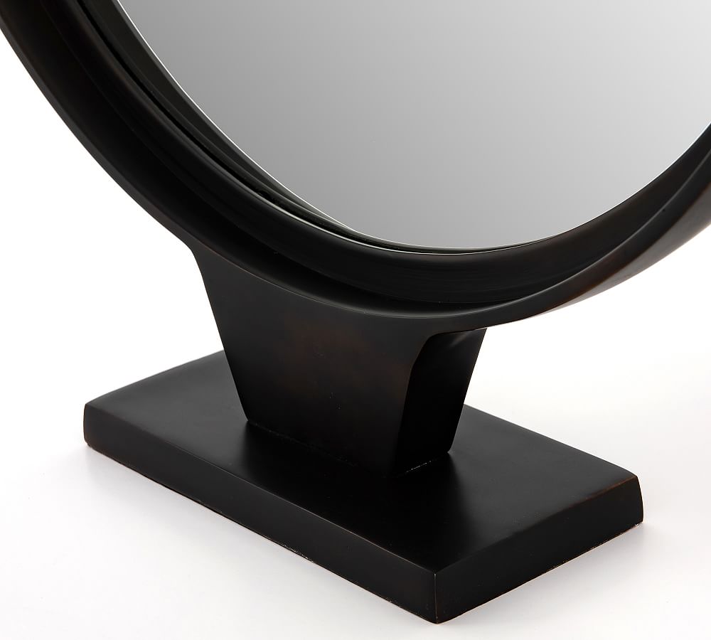 Round Zenon Mirror on Stand | Pottery Barn