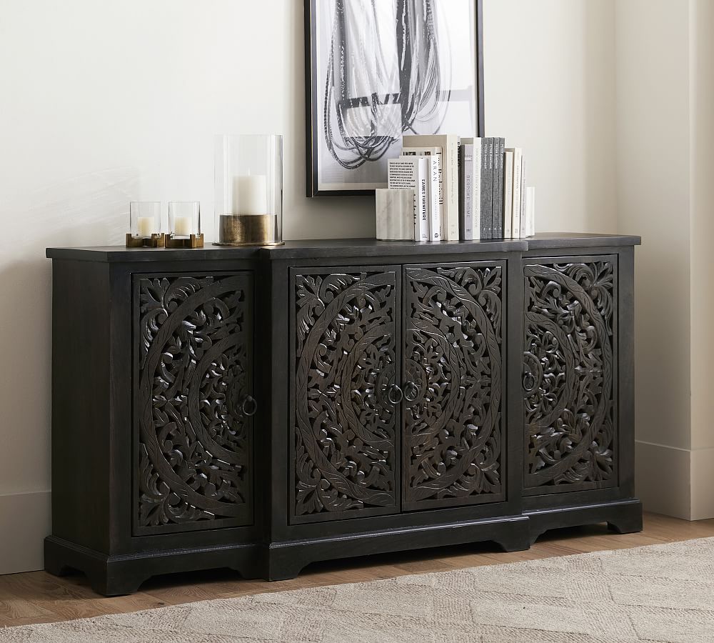 Virginia Carved Wood Buffet Table | Pottery Barn