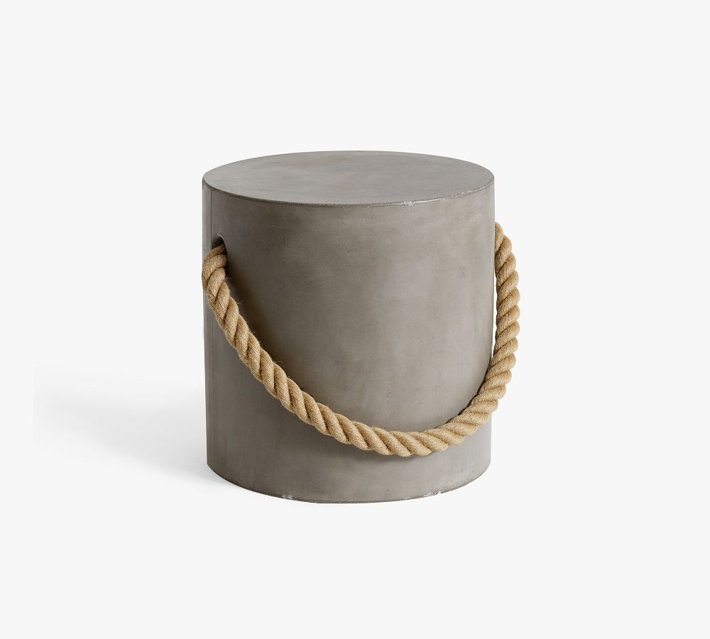 Coastal Concrete & Rope Side Table | Pottery Barn