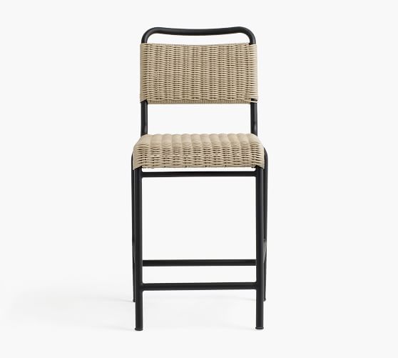 Tulum Wicker Counter Stool | Pottery Barn