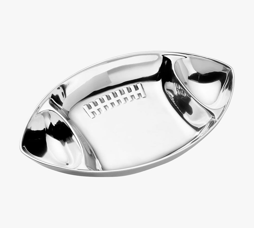 Cast Aluminum Football Chip and Dip Serving Tray | Pottery Barn