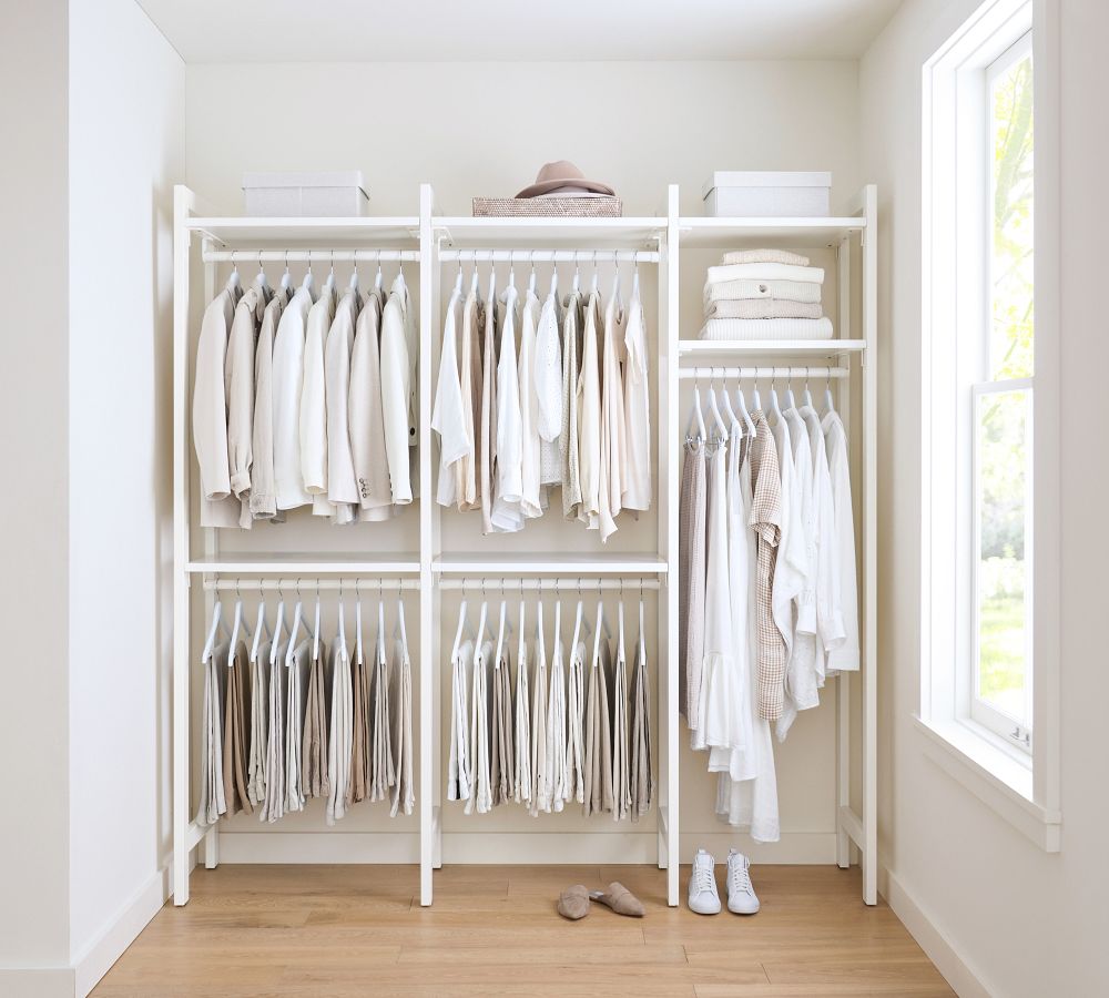 Essential Walk-In Closet by Hold Everything, 7' Complete Hanging System ...