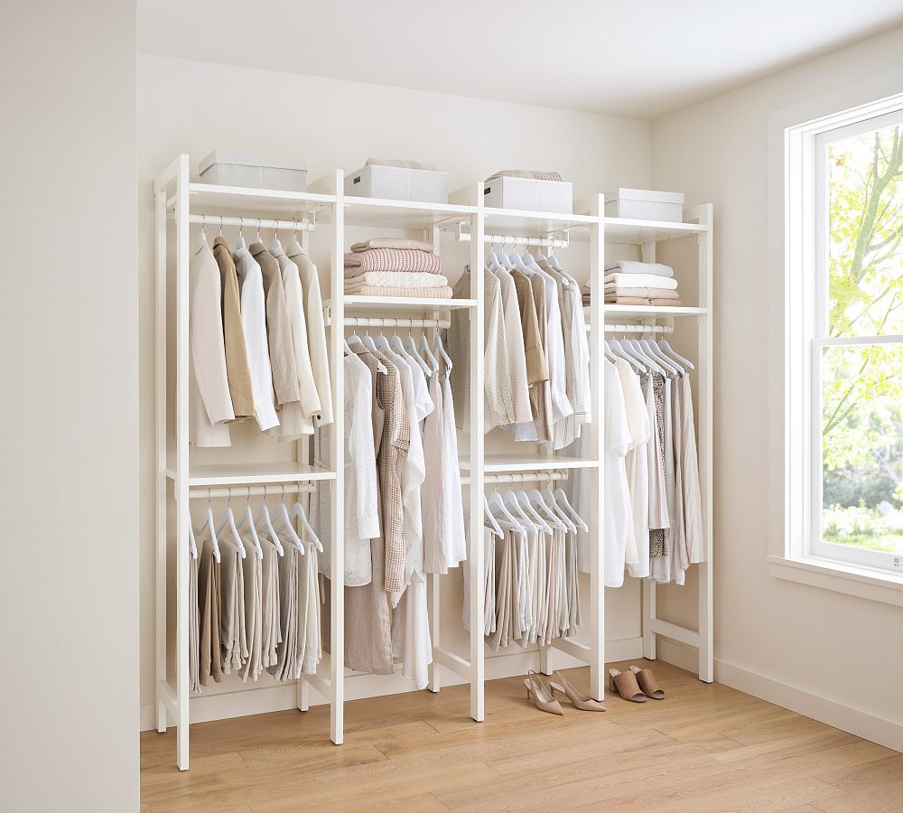 Essential Walk-In Closet by Hold Everything, 8' Complete Hanging System ...