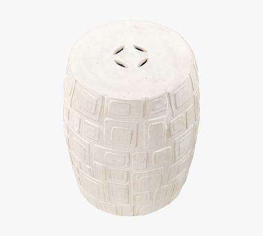 Calvin Ceramic Accent Stool | Pottery Barn