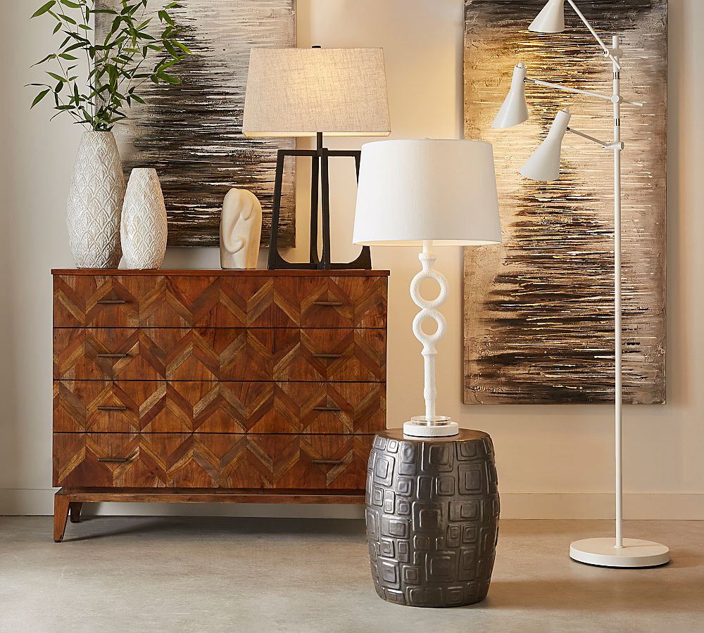 Calvin Ceramic Accent Stool | Pottery Barn