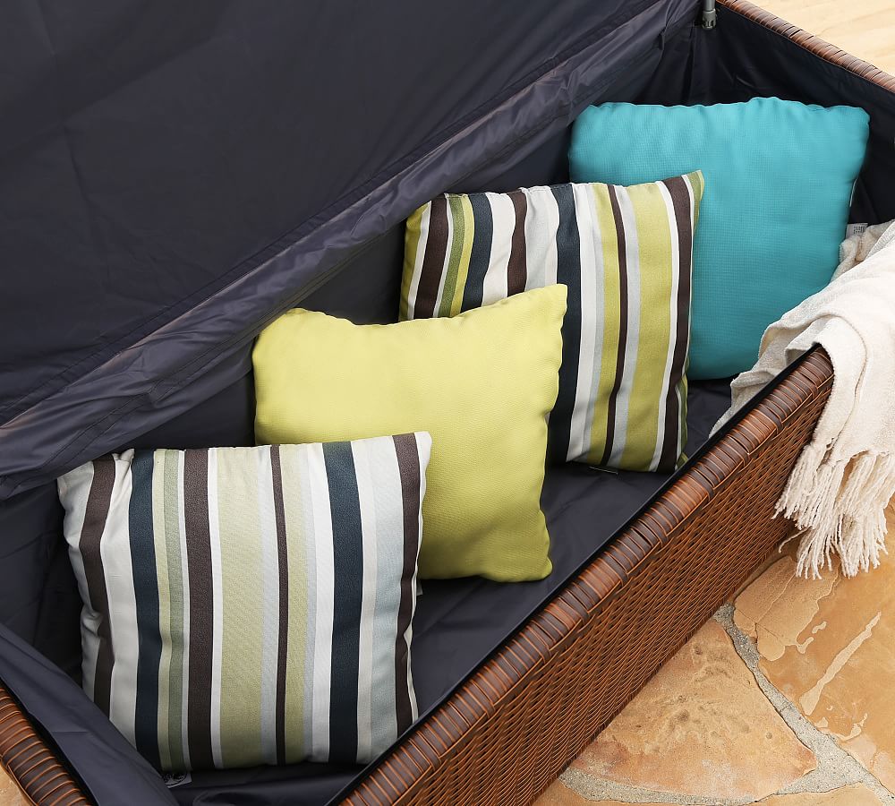 Bellflower All-Weather Wicker Storage Bench | Pottery Barn