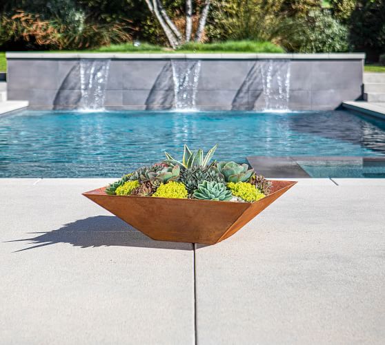 OPEN BOX: Square Bowl Planter - Corten Steel | Pottery Barn