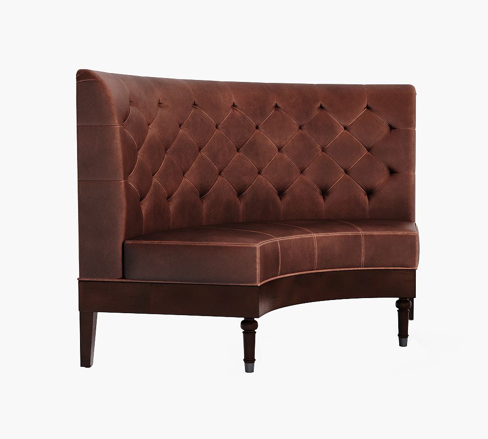 Hayworth Leather Modular Banquette | Pottery Barn