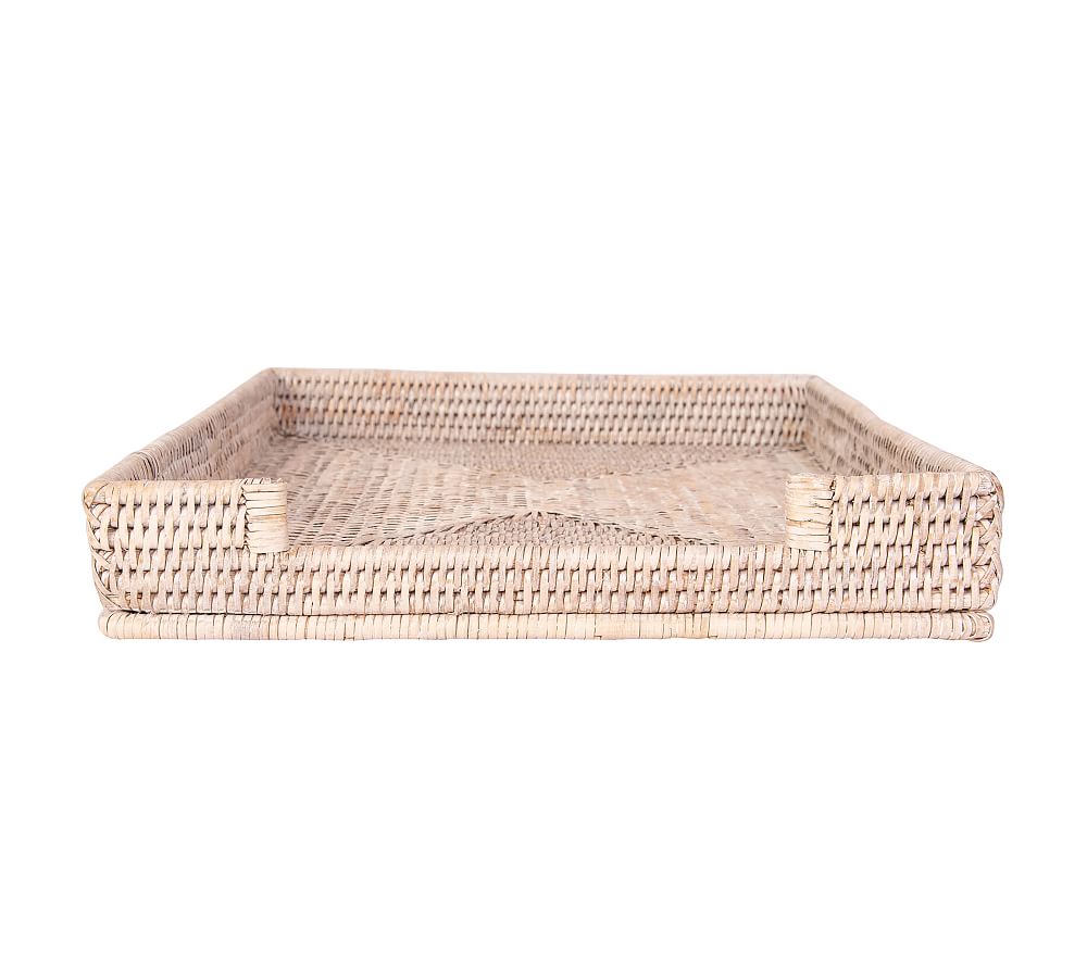 Tava Handwoven Rattan Office Paper Tray | Pottery Barn