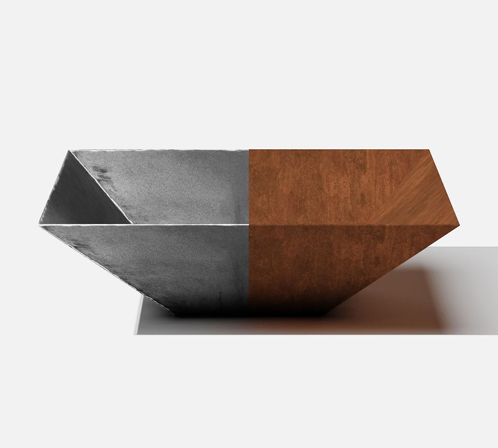 OPEN BOX: Square Bowl Planter - Corten Steel | Pottery Barn