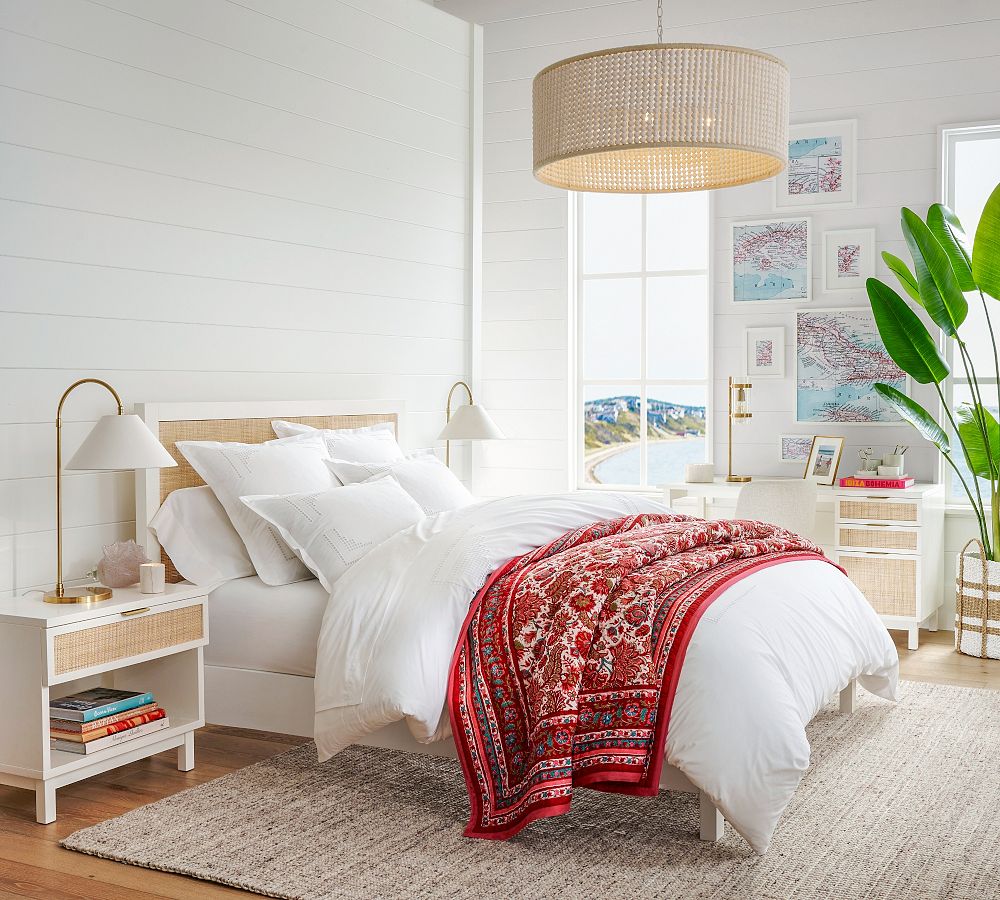 Eyelet Percale Duvet Cover | Pottery Barn