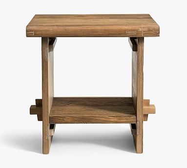 Easton Square Reclaimed Wood End Table | Pottery Barn