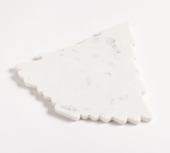 Holiday Tree Handcrafted Marble Cheese & Charcuterie Board | Pottery Barn