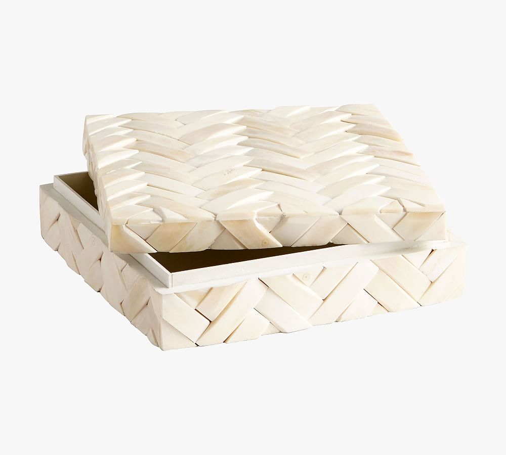 Rylie Bone Decorative Box | Pottery Barn