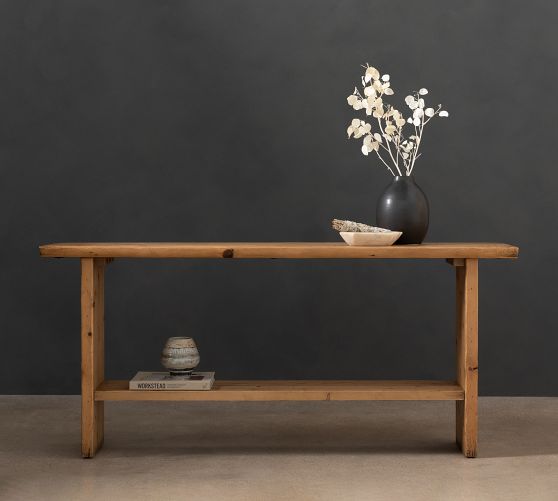 Arlo Reclaimed Pine Wood Console Table | Pottery Barn