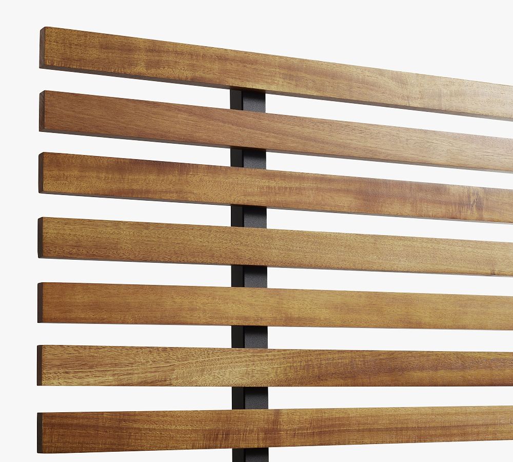 Acacia & Steel Outdoor Privacy Screen | Pottery Barn