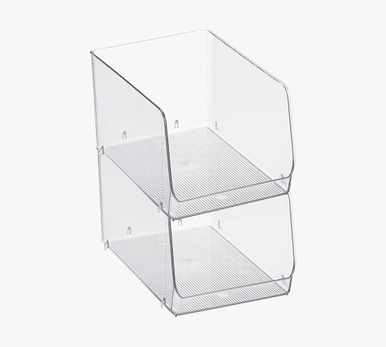 Clear Plastic Storage Front Access Bin Sets | Pottery Barn