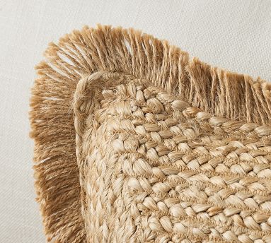 Braided Jute Lumbar Throw Pillow | Pottery Barn