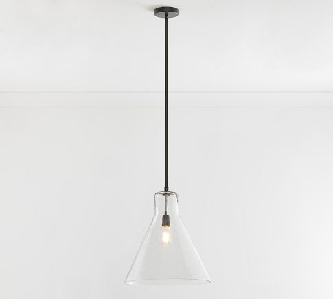 Bridget Recycled Glass Flared Pendant | Pottery Barn