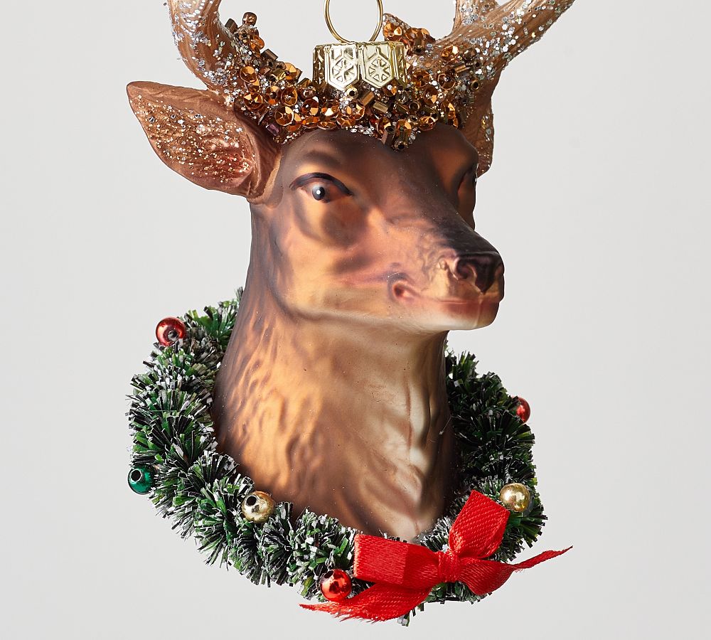 Buck Wreath Ornament | Pottery Barn