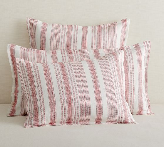 Hawthorn Striped Cotton Sham | Pottery Barn
