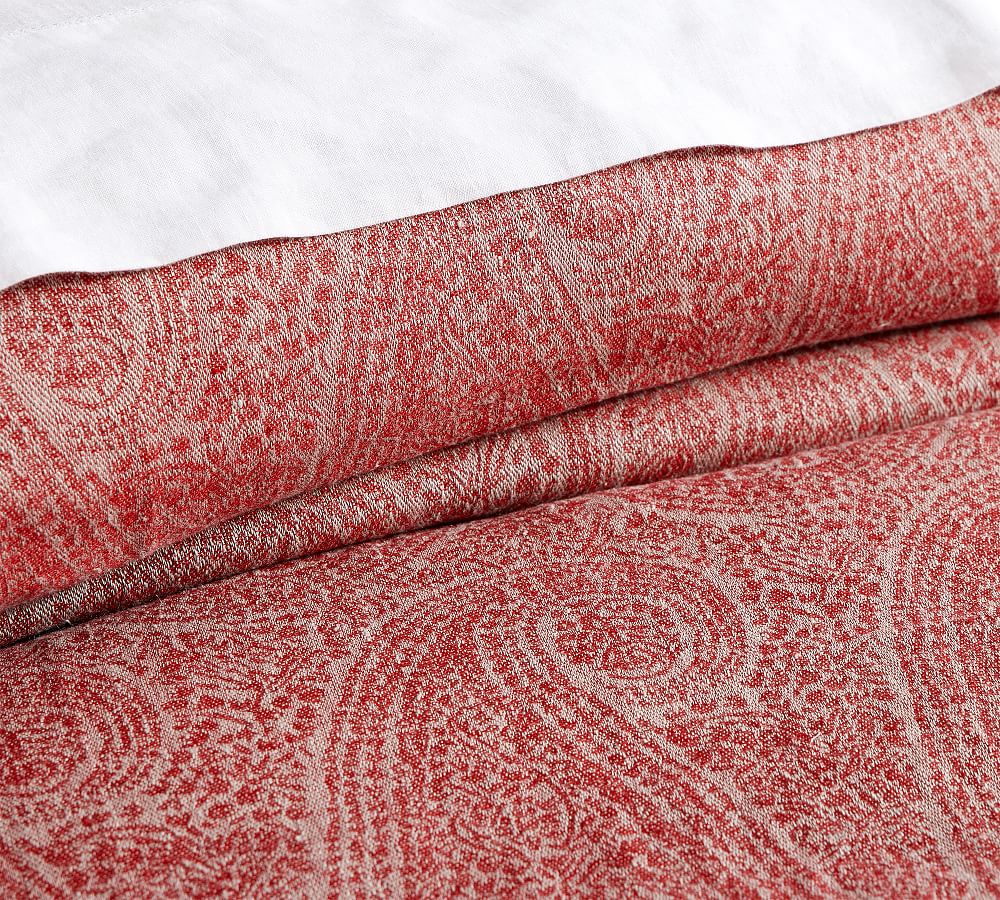 Paisley Jacquard Duvet Cover | Pottery Barn